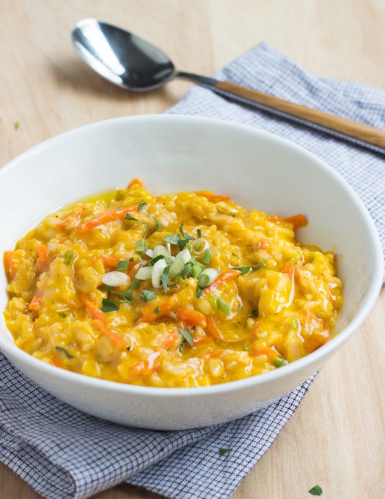 Carrot Risotto with Scallions / Jill Silverman Hough